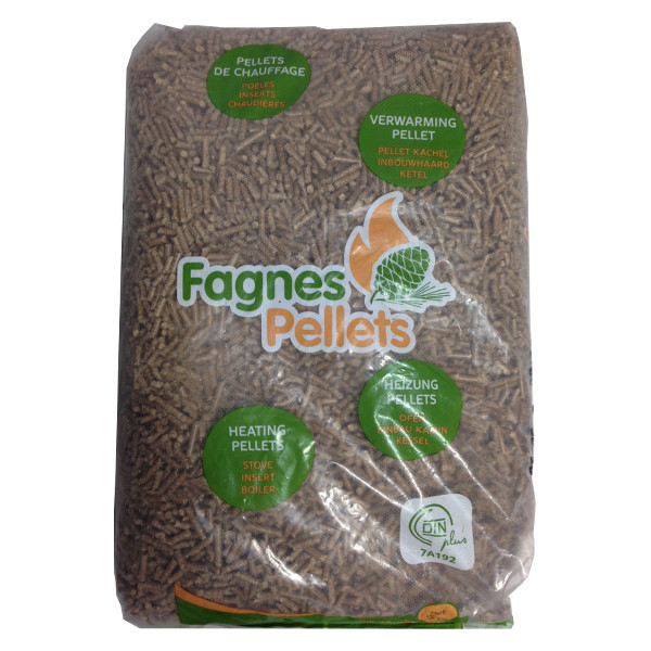 Pellets de bois Certifiés DIN Plus lot de 140 sacs - materiauxnet.com