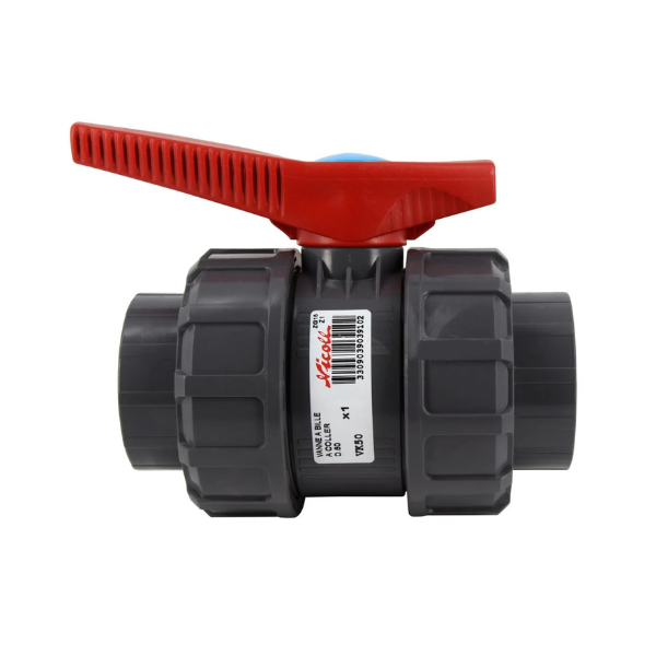 Vanne à Bille PVC Pression Nicoll H2O VK20 NBR 50mm - materiauxnet.com