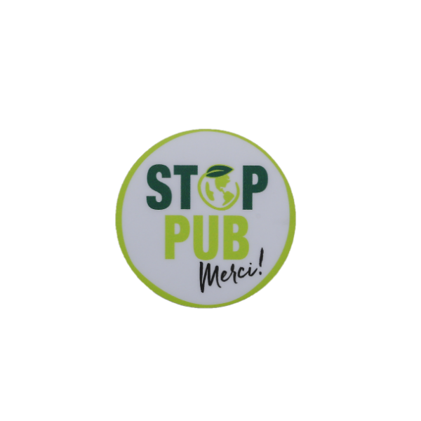 Sticker tout Support "Stop Pub, Merci" - materiauxnet.com