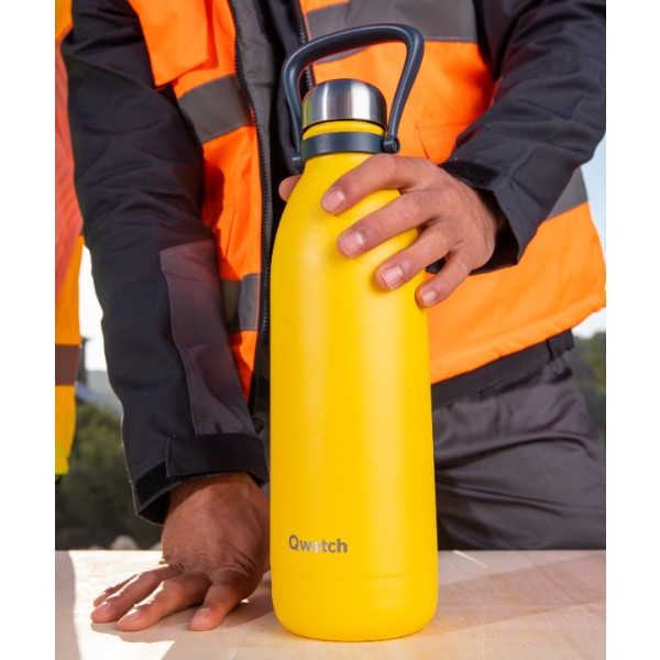 Bouteille Isotherme Qwetch Pop Titan 1,5L Jaune - materiauxnet.com