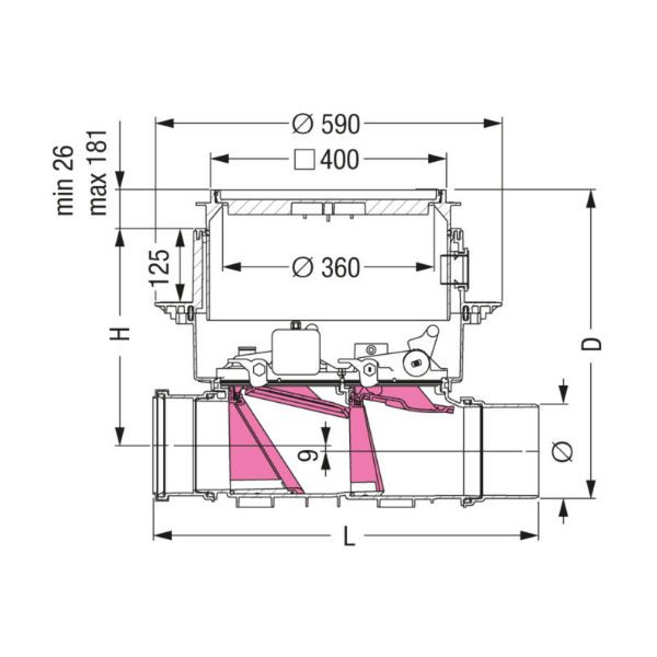 Clapet anti-retour Norham StaufixFKA Encastré ⌀125 - materiauxnet.com