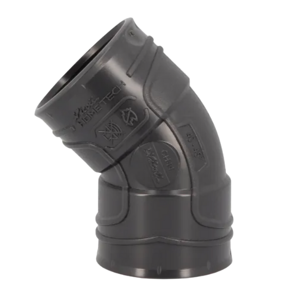 Coude PVC à Coller F-F 45° Nicoll Hometech® ⌀40mm - materiauxnet.com