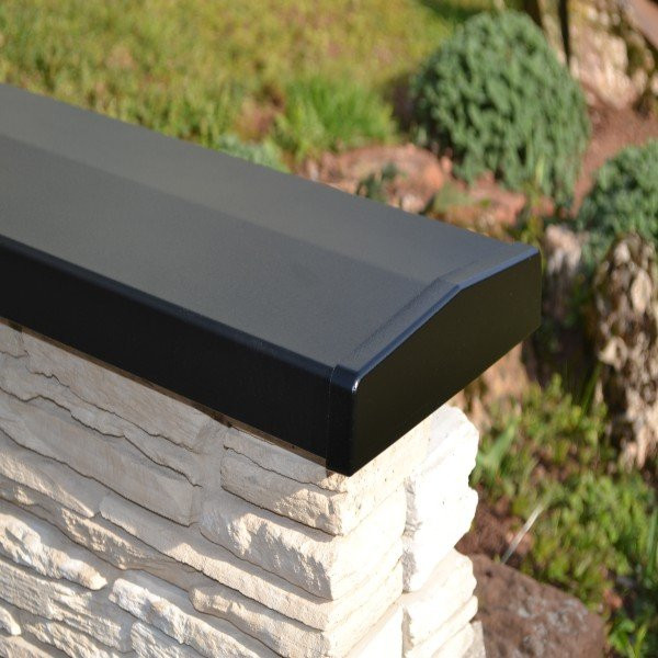 Embout Couvertine Alu Finibeau 2 Pentes L27cm Noir Sablé - materiauxnet.com