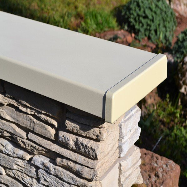 Embout Couvertine Alu Finibeau Plat L22cm Beige Sablé - materiauxnet.com