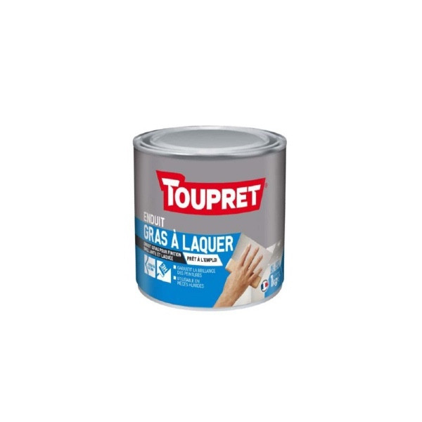 Enduit Gras à Laquer Toupret Blanc Multi-support - materiauxnet.com