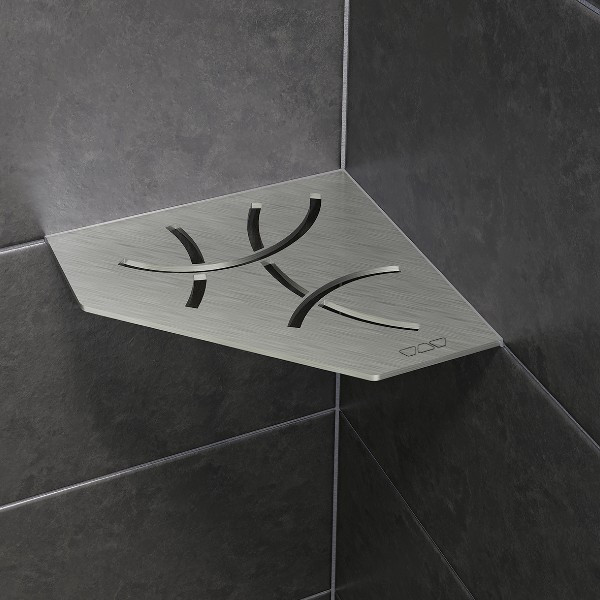 Tablette de Douche Schlüter Shelf E S2 Inox Curve - materiauxnet.com
