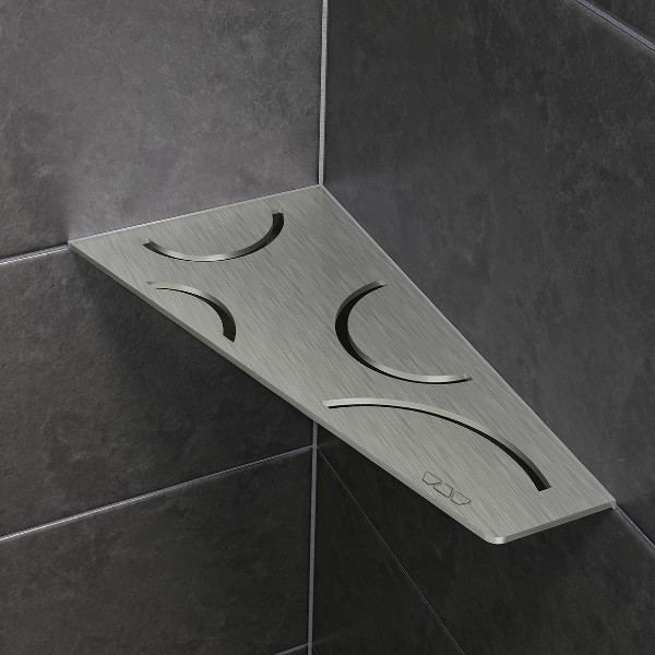 Tablette de Douche Schlüter Shelf E S3 Inox Curve - materiauxnet.com