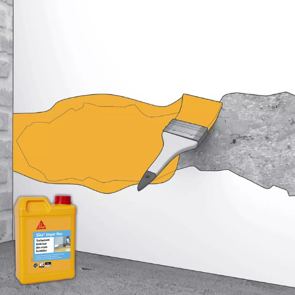 Lot SikaMur InjectoCream-100 20m+Sika Imper Mur 2L - materiauxnet.com