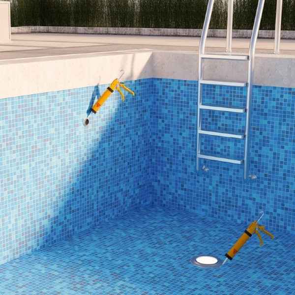 Mastic Piscine et Bassin SikaSeal-163 transp. 300ml - materiauxnet.com