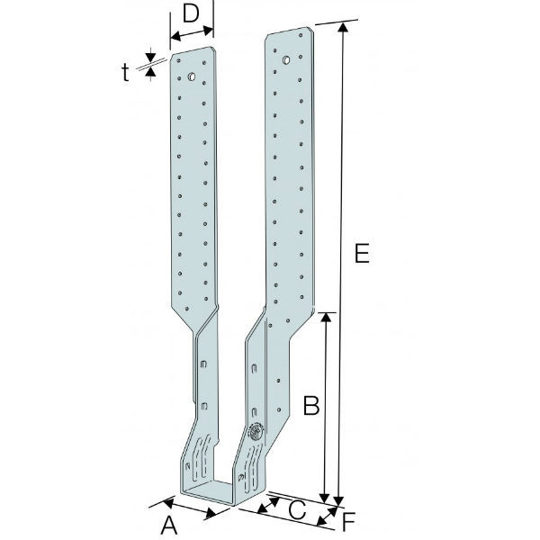 Sabot à bretelles Acier Galva THAI222 Simpson - materiauxnet.com