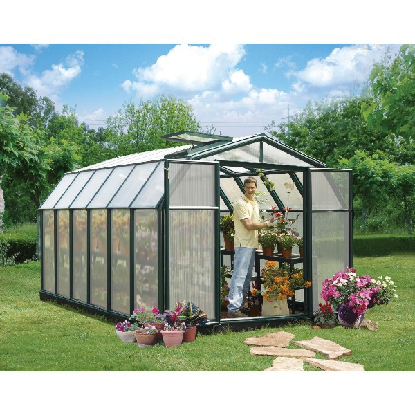 Serre de Jardin PVC Alu Canopia Hobby 9,1m² Vert - materiauxnet.com
